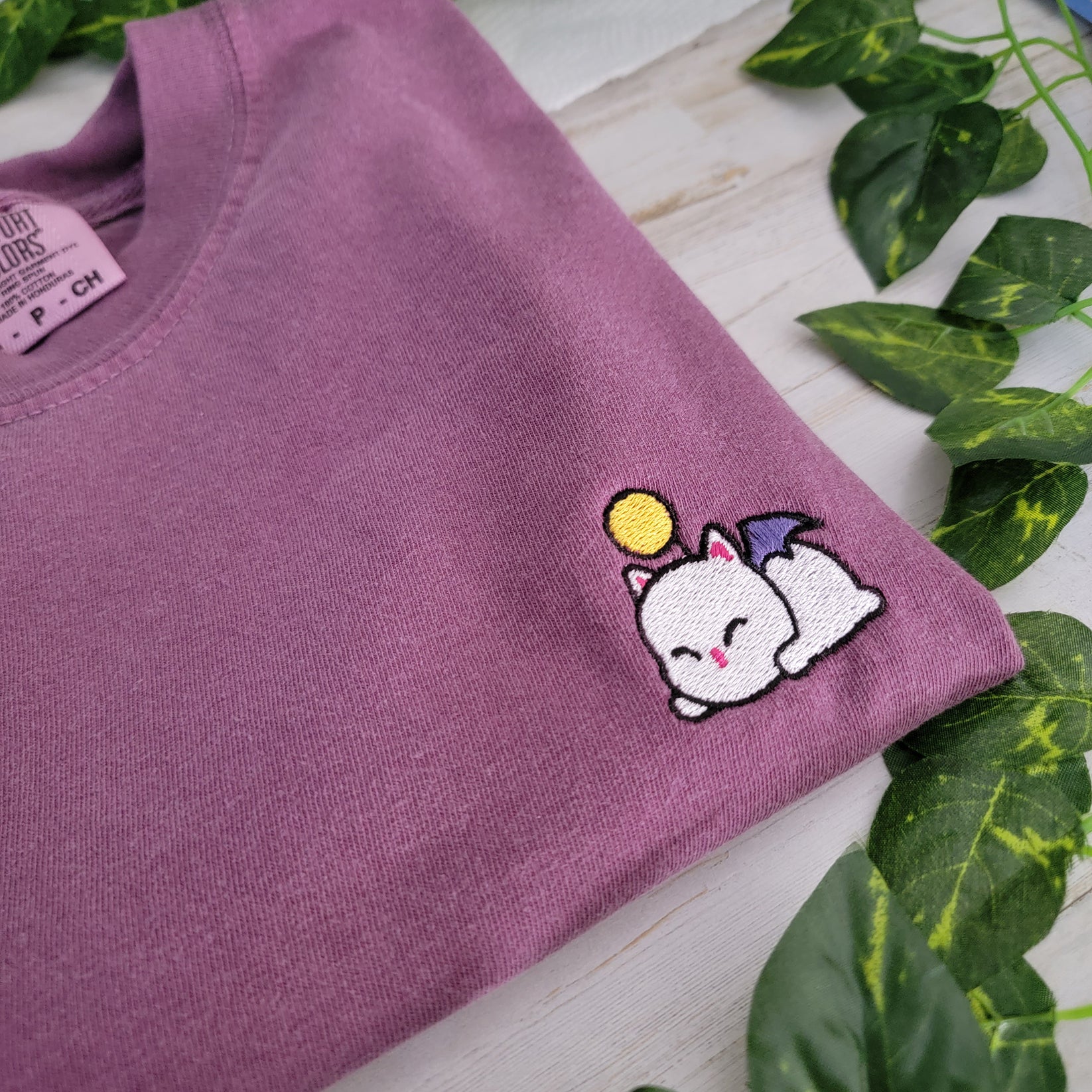 Relaxed Moogle Embroidered Shirt | Subtle Gaming Merch | AFK Apparel
