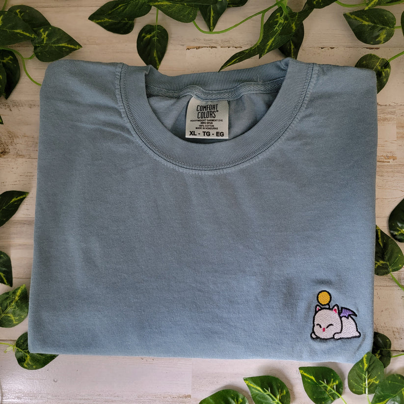 Relaxed Moogle Embroidered Shirt | Subtle Gaming Merch | AFK Apparel